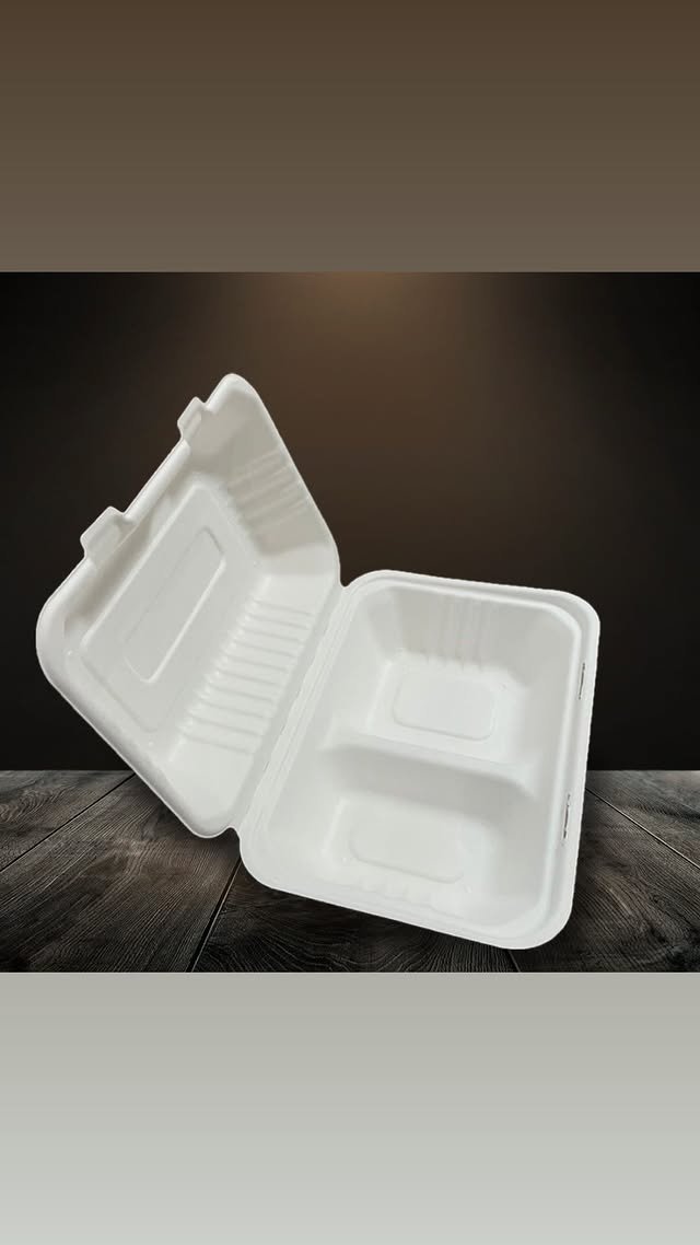 Menübox aus Bagasse mit Deckel – sil-pack.de